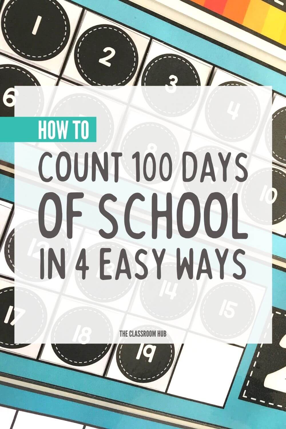 Counting 100 days of school in Kindergarten in 4 easy ways.