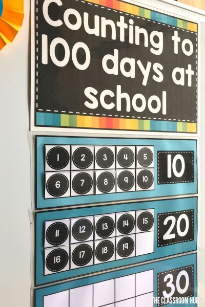 Counting 100 days of school in Kindergarten in 4 easy ways.